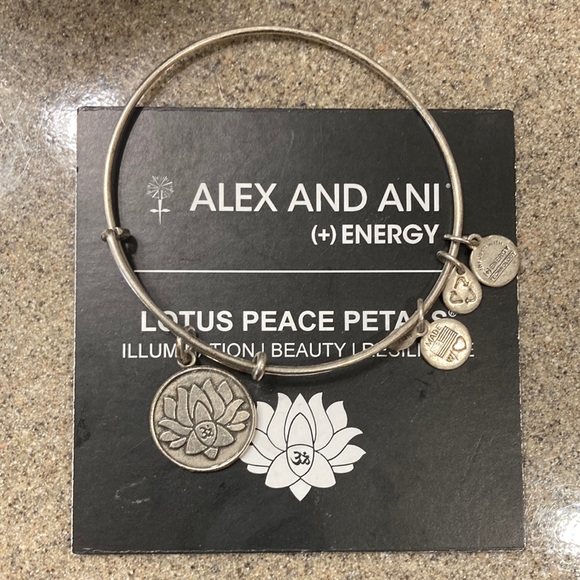 Alex and Ani | Jewelry | Alex And Ani Lotus Peace Petalrafaelian Silver ...